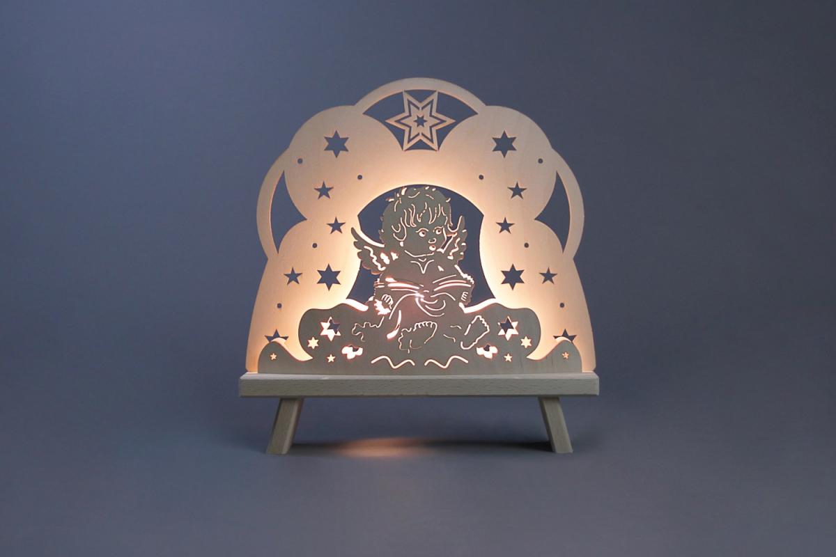 Standleuchte Engel in Wolke - Erzgebirgskunst-Shop