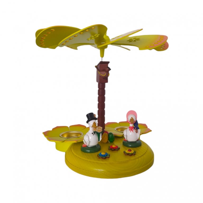 Erzgebirgskunst-Shop - Osterpyramide Enten, bunt