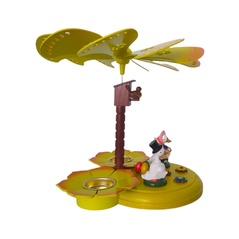 Erzgebirgskunst-Shop - Osterpyramide Enten, bunt