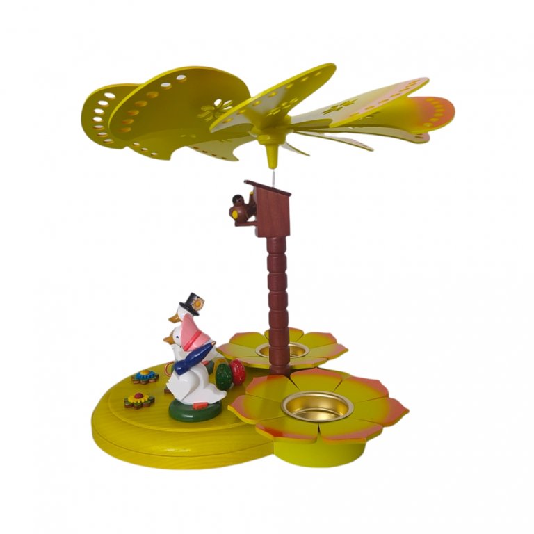 Erzgebirgskunst-Shop - Osterpyramide Enten, bunt